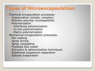Microencapsulation | PPTX