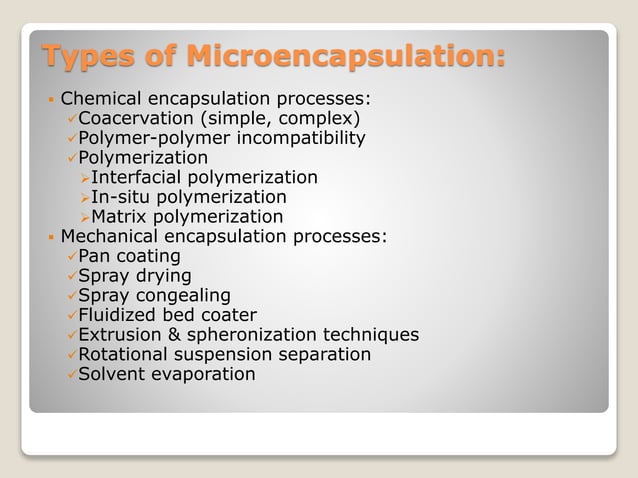 Microencapsulation | PPTX