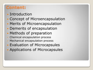 Microencapsulation | PPTX