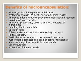 Microencapsulation | PPTX