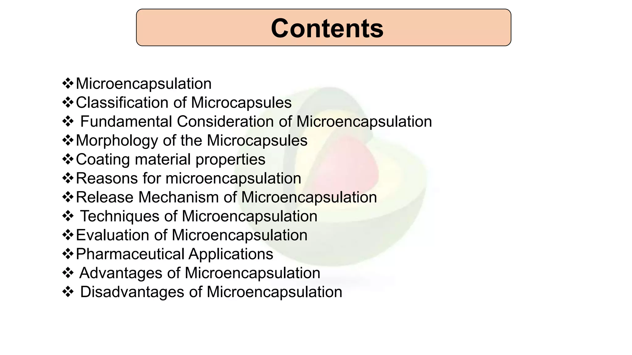Microencapsulation | PPTX