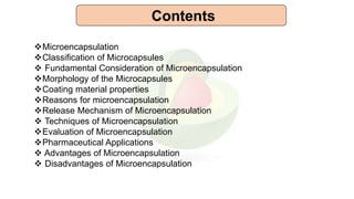 Microencapsulation | PPTX
