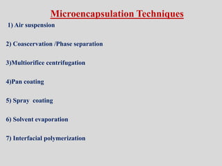 Microencapsulation | PPTX