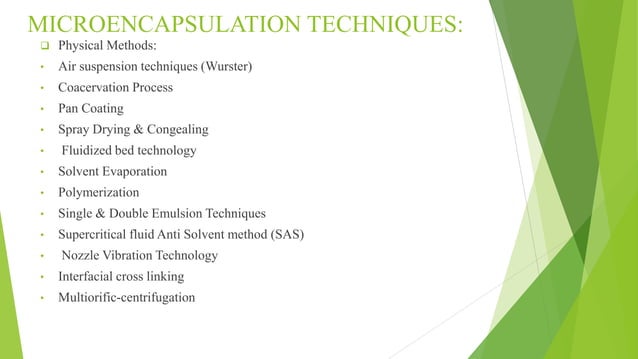 Microencapsulation Unit 2 Novel Drug Delivery System | PPTX | Physics ...