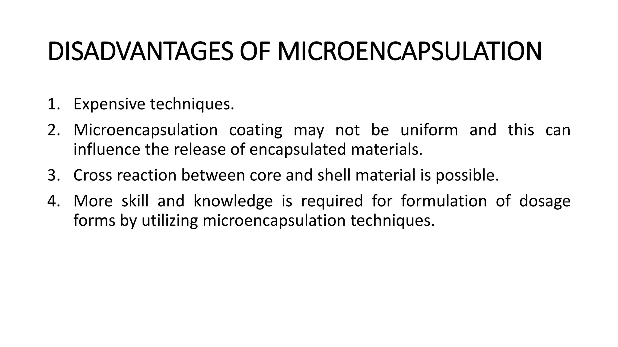 MICROENCAPSULATION (Definition, advantages and disadvantage, microspheres or microcapsules, and ...