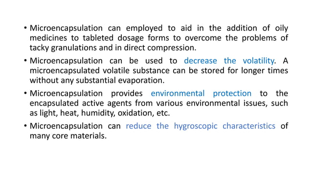 MICROENCAPSULATION (Definition, advantages and disadvantage ...