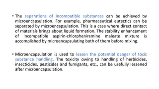 MICROENCAPSULATION (Definition, advantages and disadvantage ...
