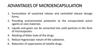 MICROENCAPSULATION (Definition, advantages and disadvantage ...