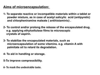 Microencapsulation.pptx pharmaceutical tech. | PPTX | Chemistry | Science