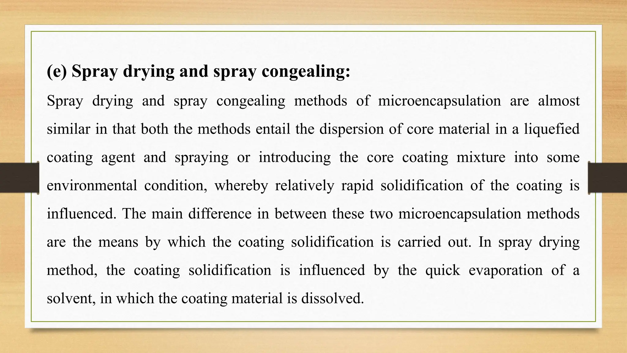 Microencapsulation – Concepts, Methods, and Applications | PPTX