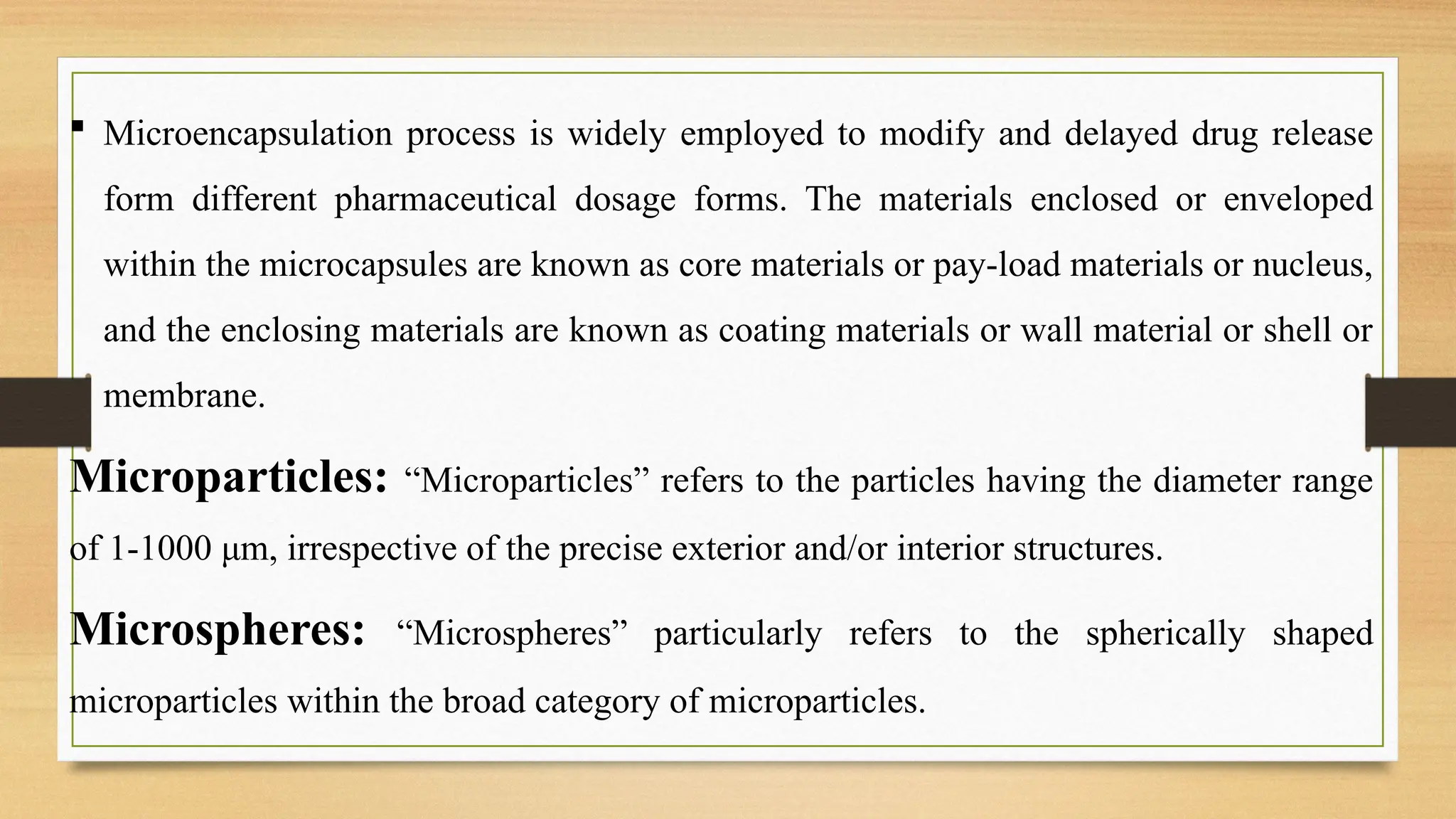 Microencapsulation – Concepts, Methods, and Applications | PPTX