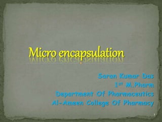 Micro encapsulation ppt | PPT