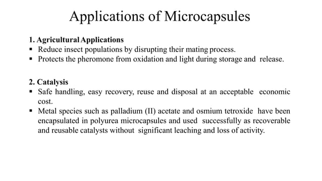 Microencapsulation | PPTX | Chemistry | Science