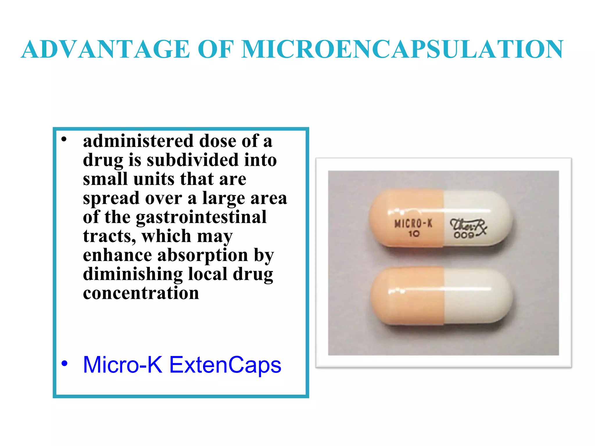 Microencapsulation ppt by Riteksha | PPT