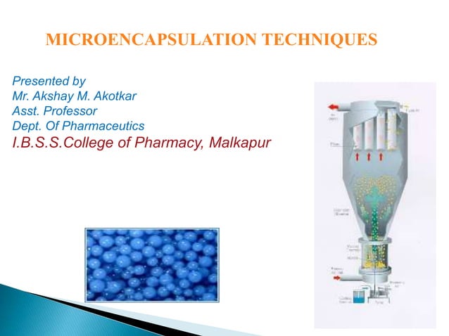 Microencapsulation | PPT | Chemistry | Science