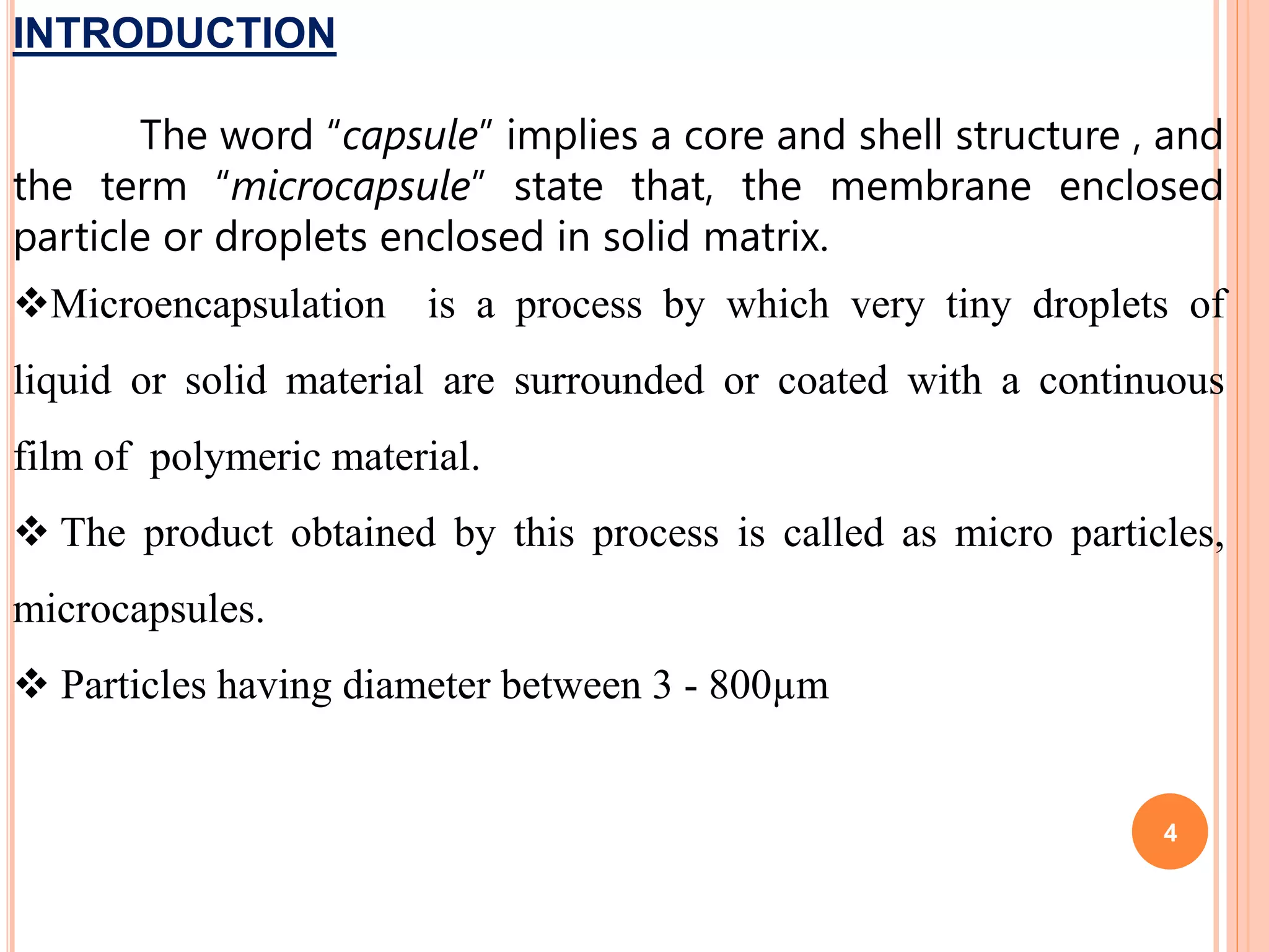 Microencapsulation | PPTX