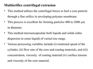 MICROENCAPSULATION TECHNIQUES B.pharmacy | PPTX