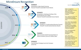 Insurance Innovation Award-MicroEnsure | PPTX