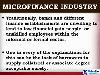 Micro enterprise, micro lending, mfi international and indian banks ...