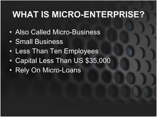 Microenterprises | PPT