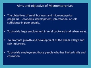 Micro enterprises in india | PPTX