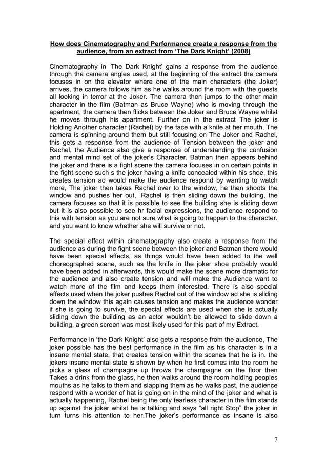 FM1: Micro Feature Essay Examples | PDF | Movies | Entertainment