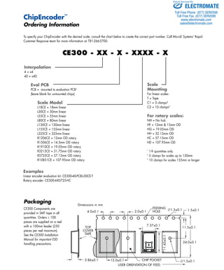 Micro e systems_chipencoder-ce300-specsheet | PDF | Computer Peripherals | Computing
