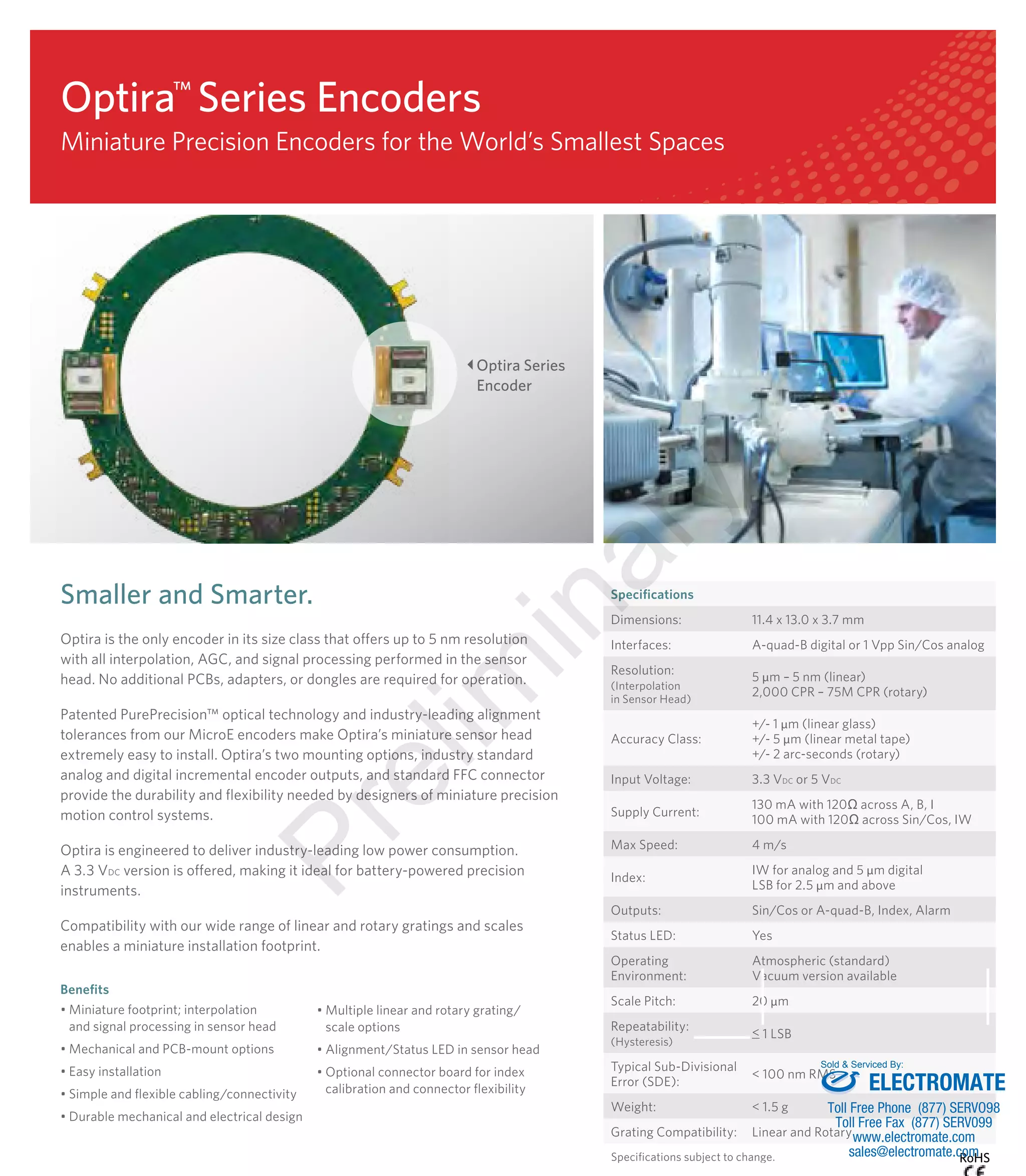 Micro e systems_data_sheet-optira_series_preliminary_v2 | PDF