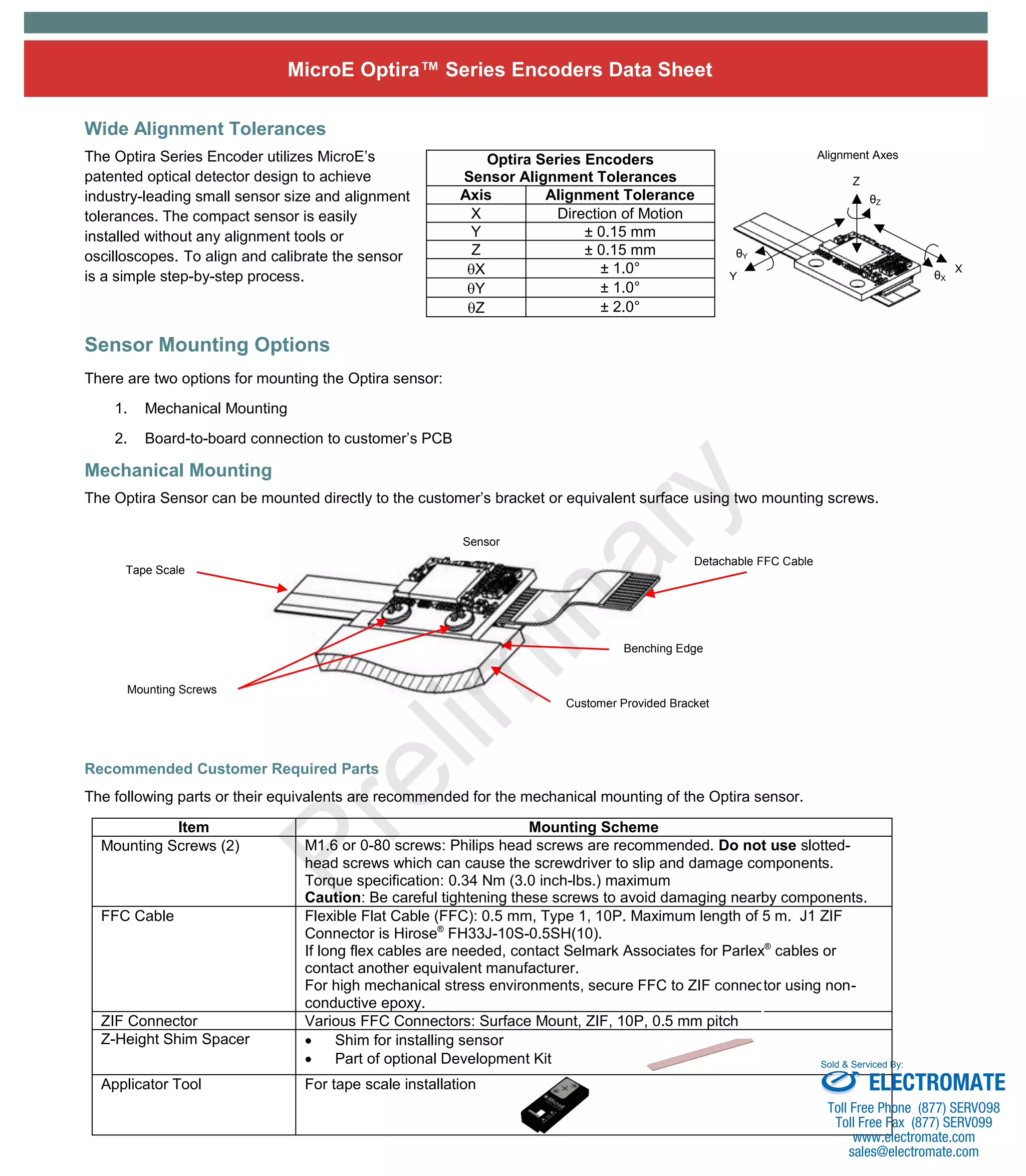 Micro e systems_data_sheet-optira_series_preliminary_v2 | PDF