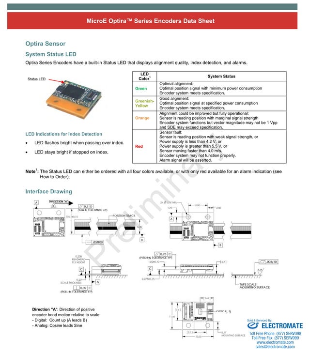 Micro e systems_data_sheet-optira_series_preliminary_v2 | PDF