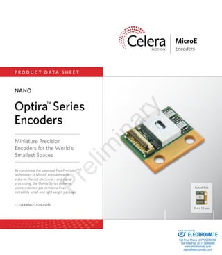 Micro e systems_data_sheet-optira_series_preliminary_v2 | PDF