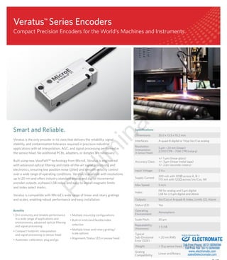 Micro e systems_data_sheet-veratus_series_preliminary | PDF