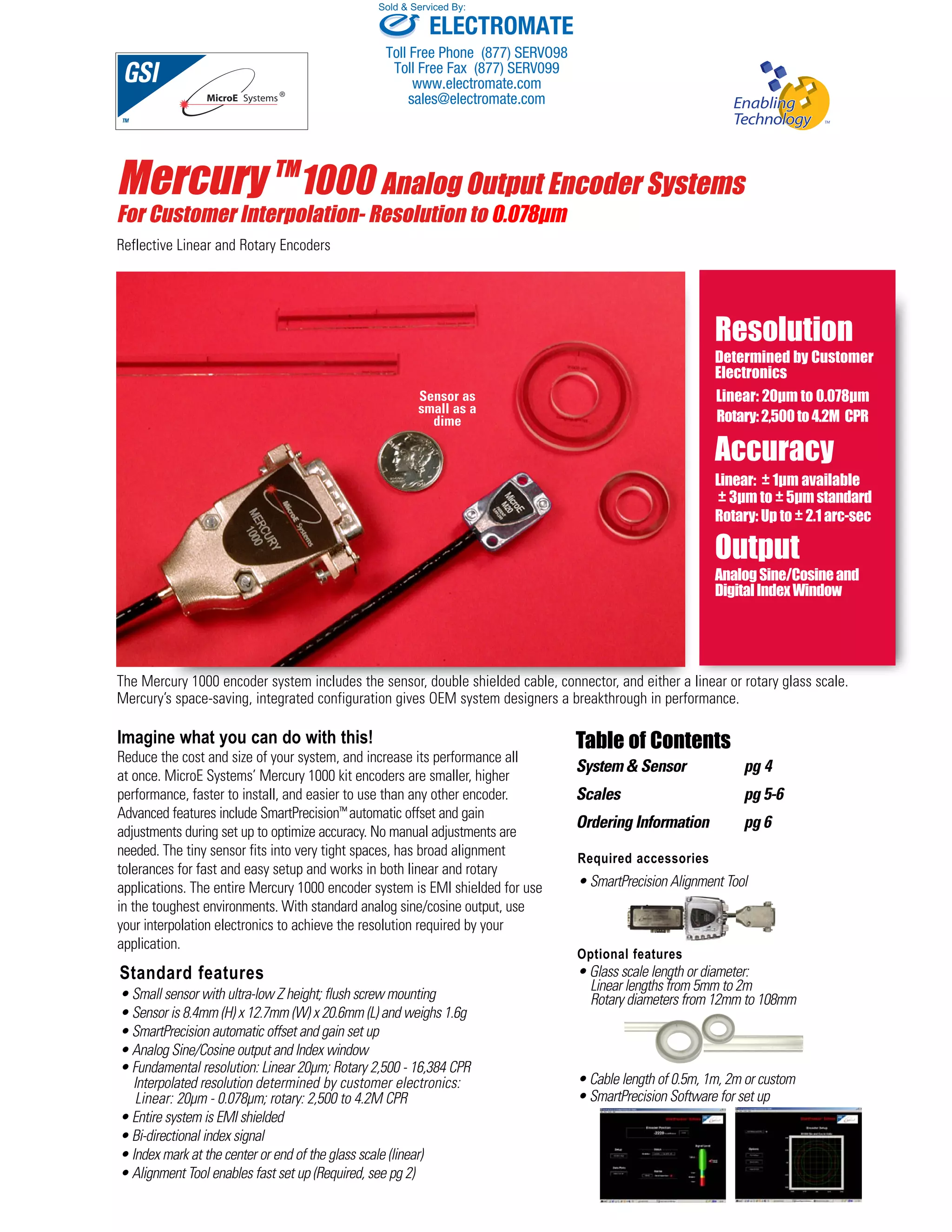 Micro e systems_mercury1000_datasheet | PDF