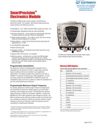 Micro e systems_mercury3000_datasheet | PDF