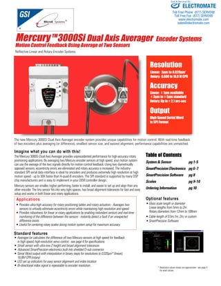 Micro e systems_mercury3000si_dual_axis_averager_datasheet | PDF