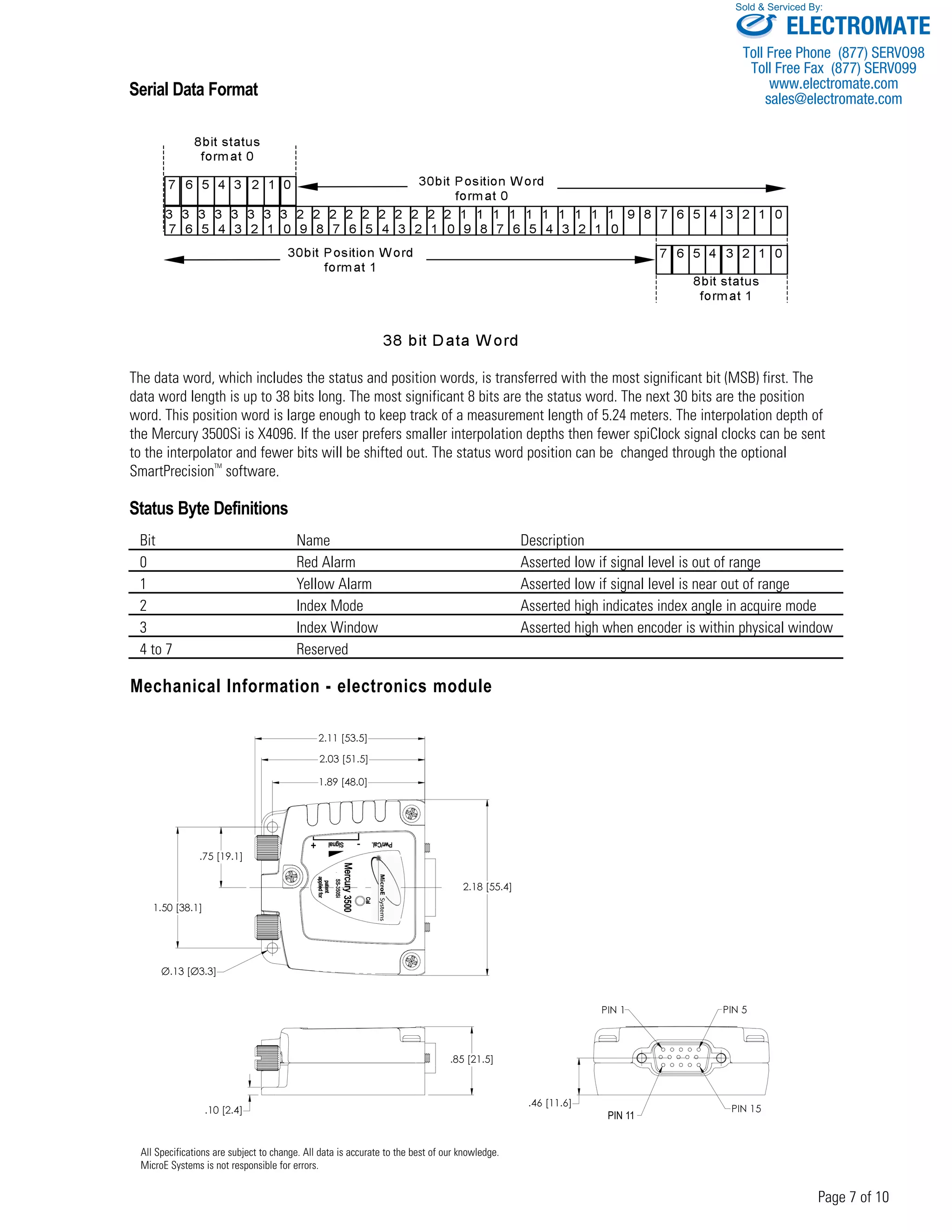 Micro e systems_mercury3500si_datasheet | PDF