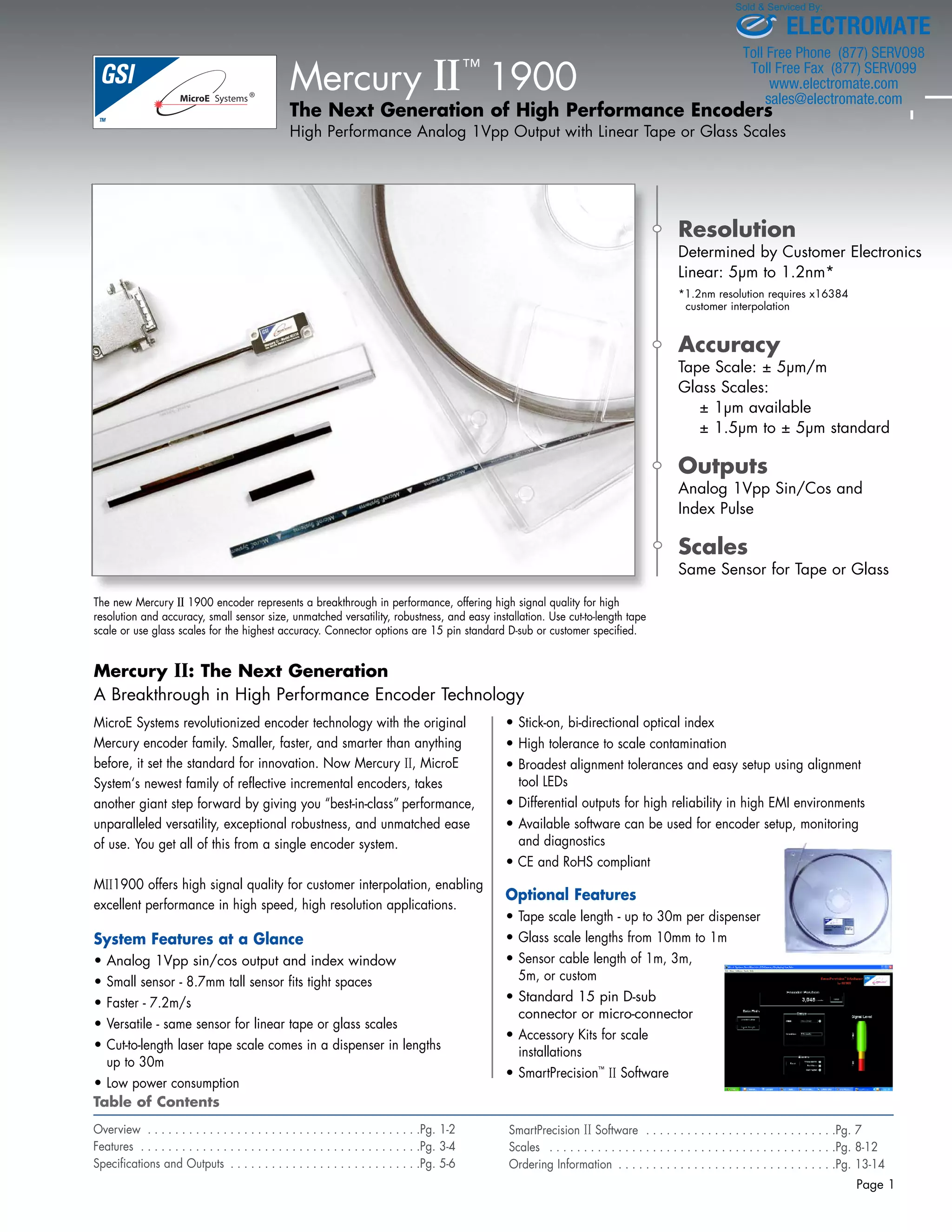 Micro e systems_mercuryii1900_datasheet | PDF
