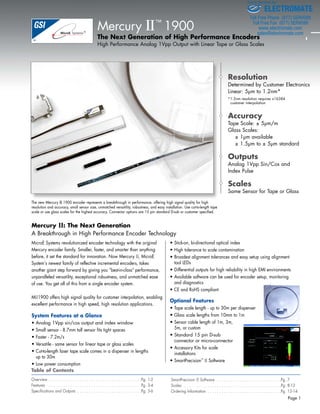 Micro e systems_mercuryii1900_datasheet | PDF