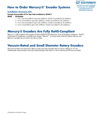 Micro e systems_mercuryii1900_datasheet | PDF