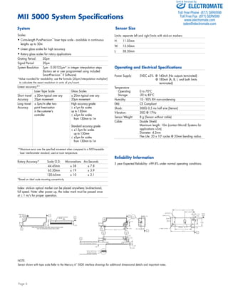 Micro e systems_mercuryii5000_datasheet | PDF