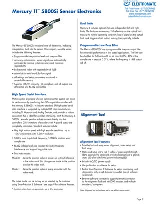 Micro e systems_mercuryii5800si_datasheet | PDF
