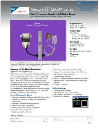 Micro e systems_mercuryii6000v_datasheet | PDF
