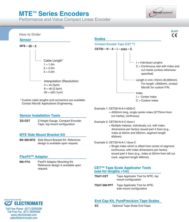 Micro e systems_mte_ds_datasheet | PDF