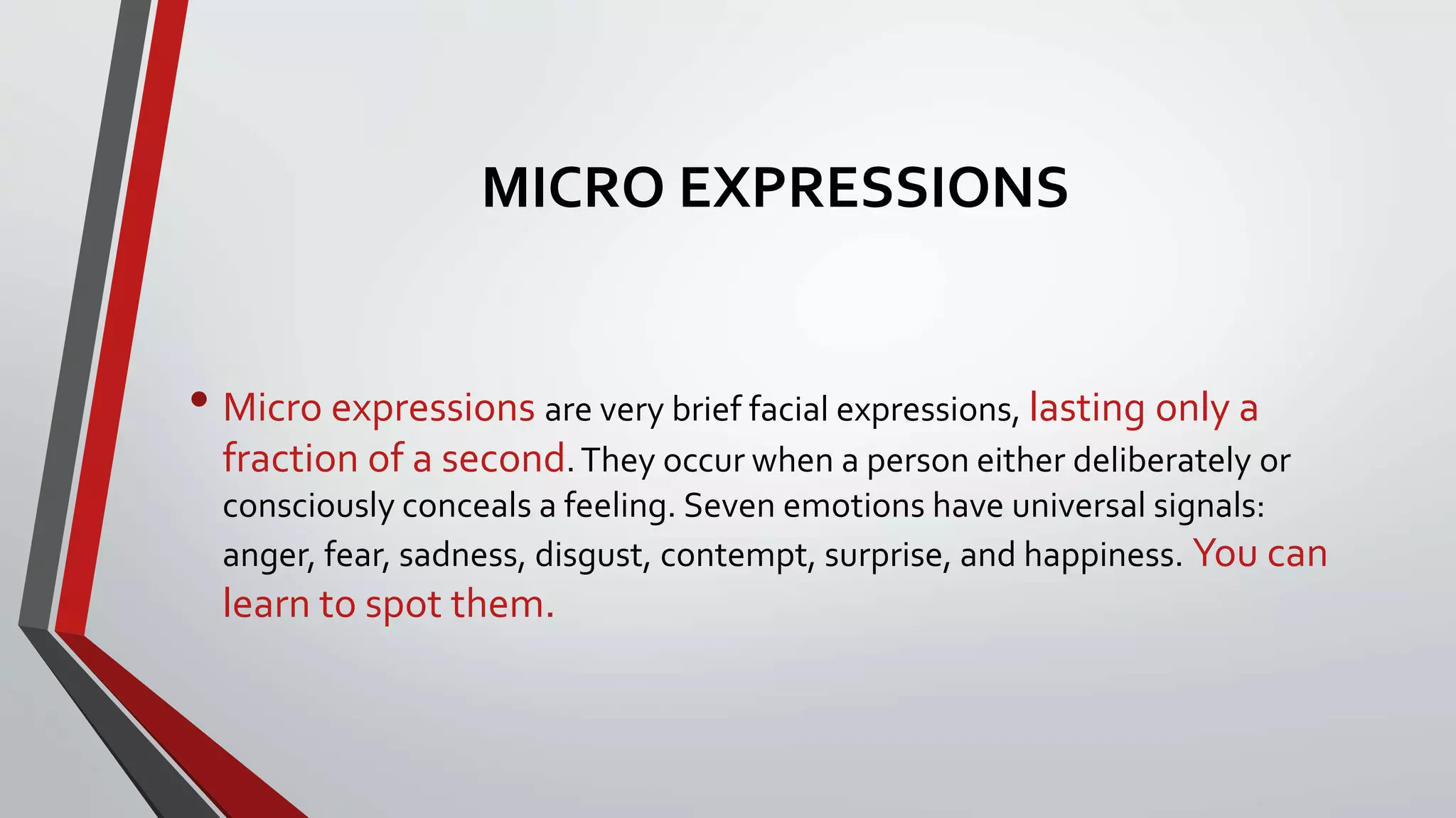 Microexpressions | PPTX