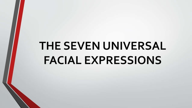 Microexpressions | PPTX