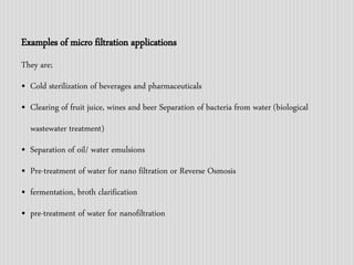 Microfiltration | PPTX