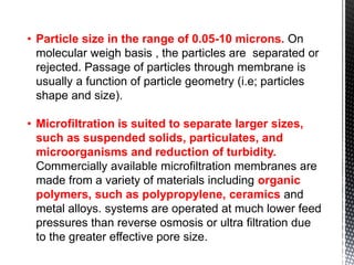 Microfiltration | PPTX