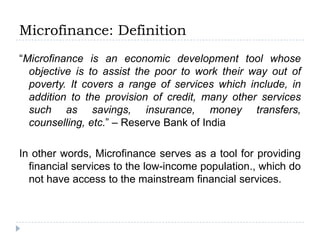 Presentation - Microfinance in India | PPTX
