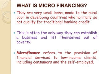 Microfinance | PPTX