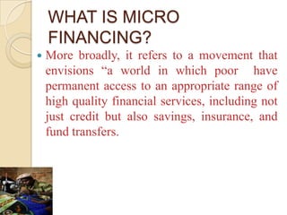 Microfinance | PPTX